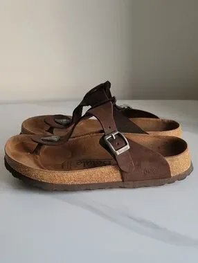Birkenstock | Shoes | Betula By Birkenstock Brown Leather Thong Sandals ...